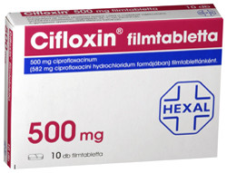 CIFLOXIN 500 mg filmtabletta (10x)